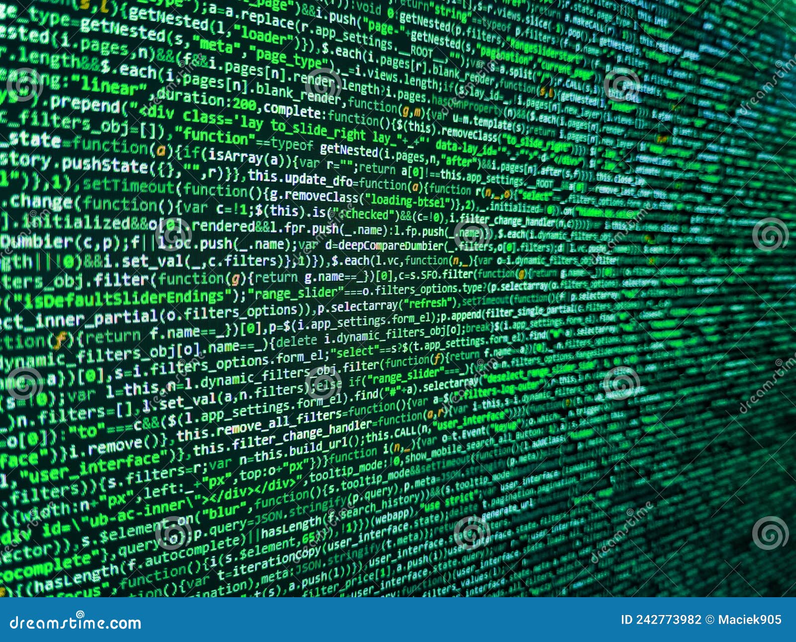 Modern Web Network and Internet Telecommunication Technology. Screen of ...