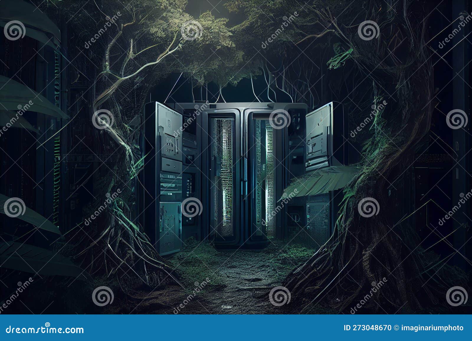 Modern Web Network and Internet Telecommunication Technology Server in ...