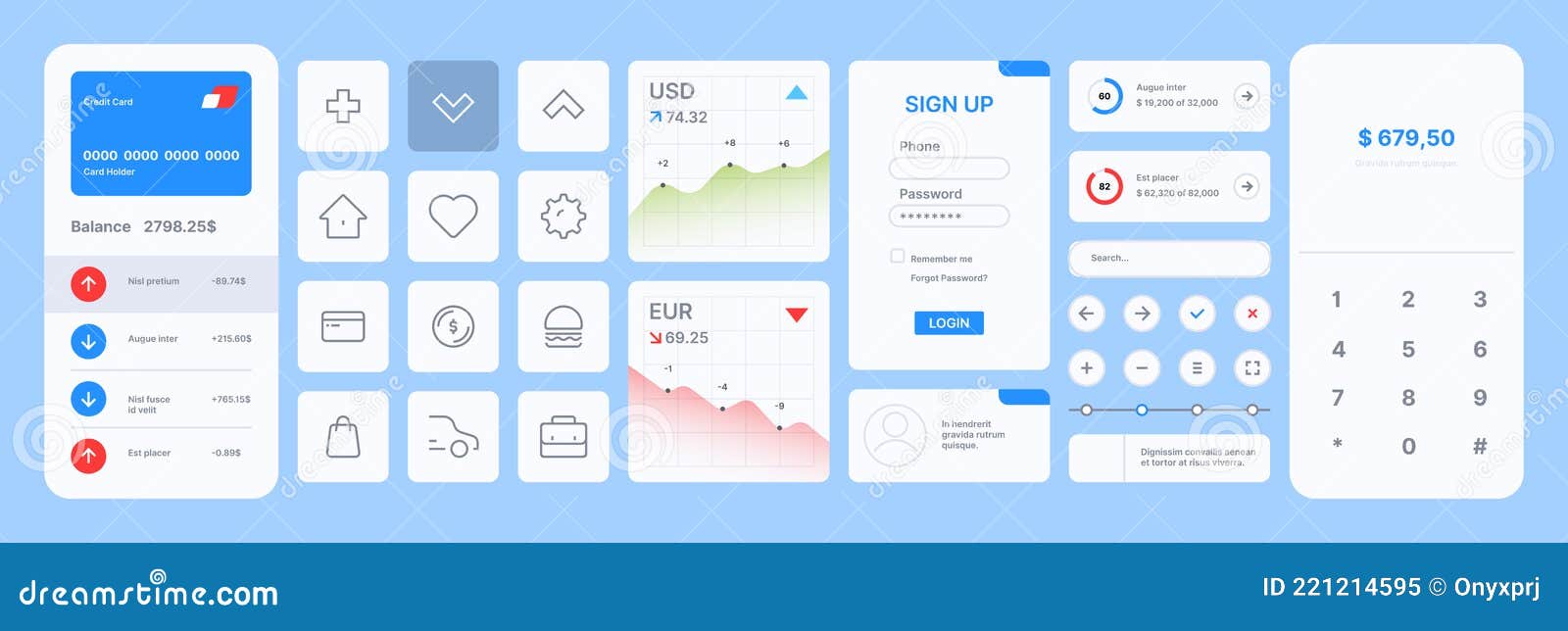 Modern Web Ui. User Interface Items for Websites Design Modern ...