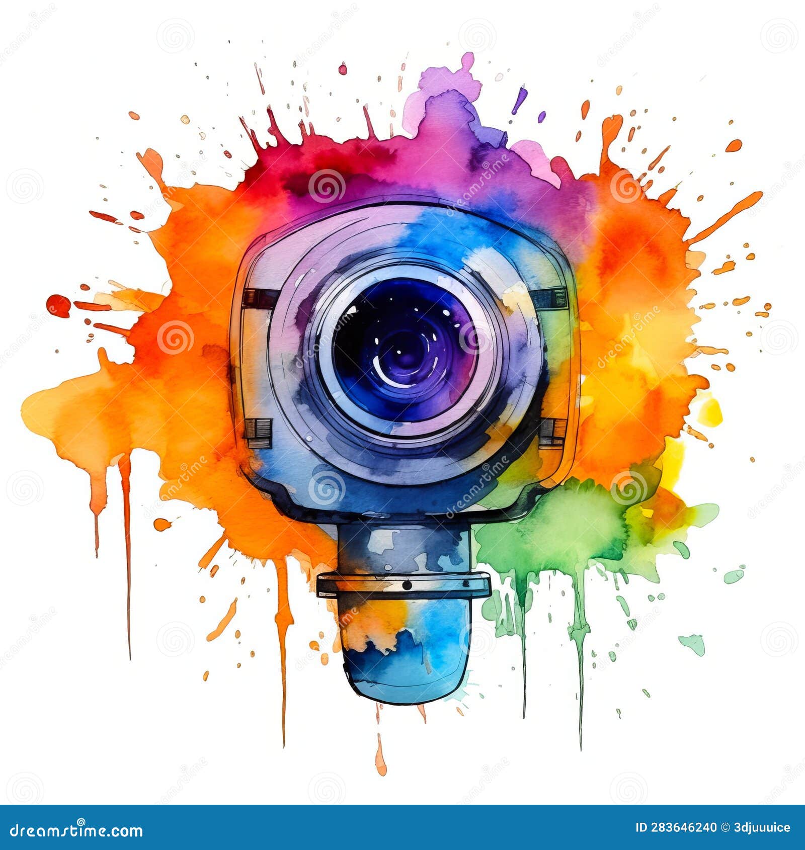 Modern Webcam Computing Device Square Illustration. Stock Illustration ...