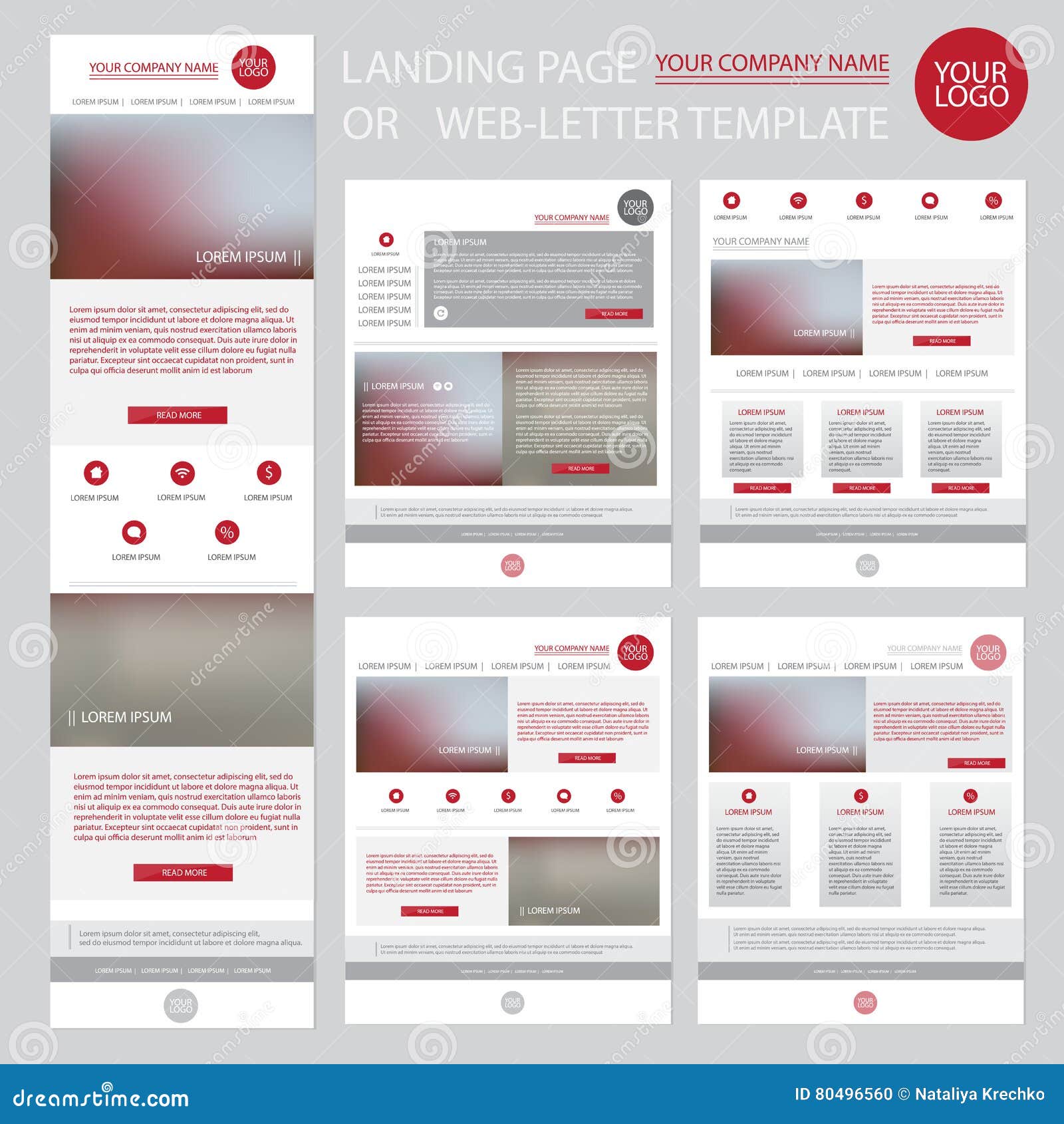 Modern Website Design Template Stock Vector - Illustration of banner ...