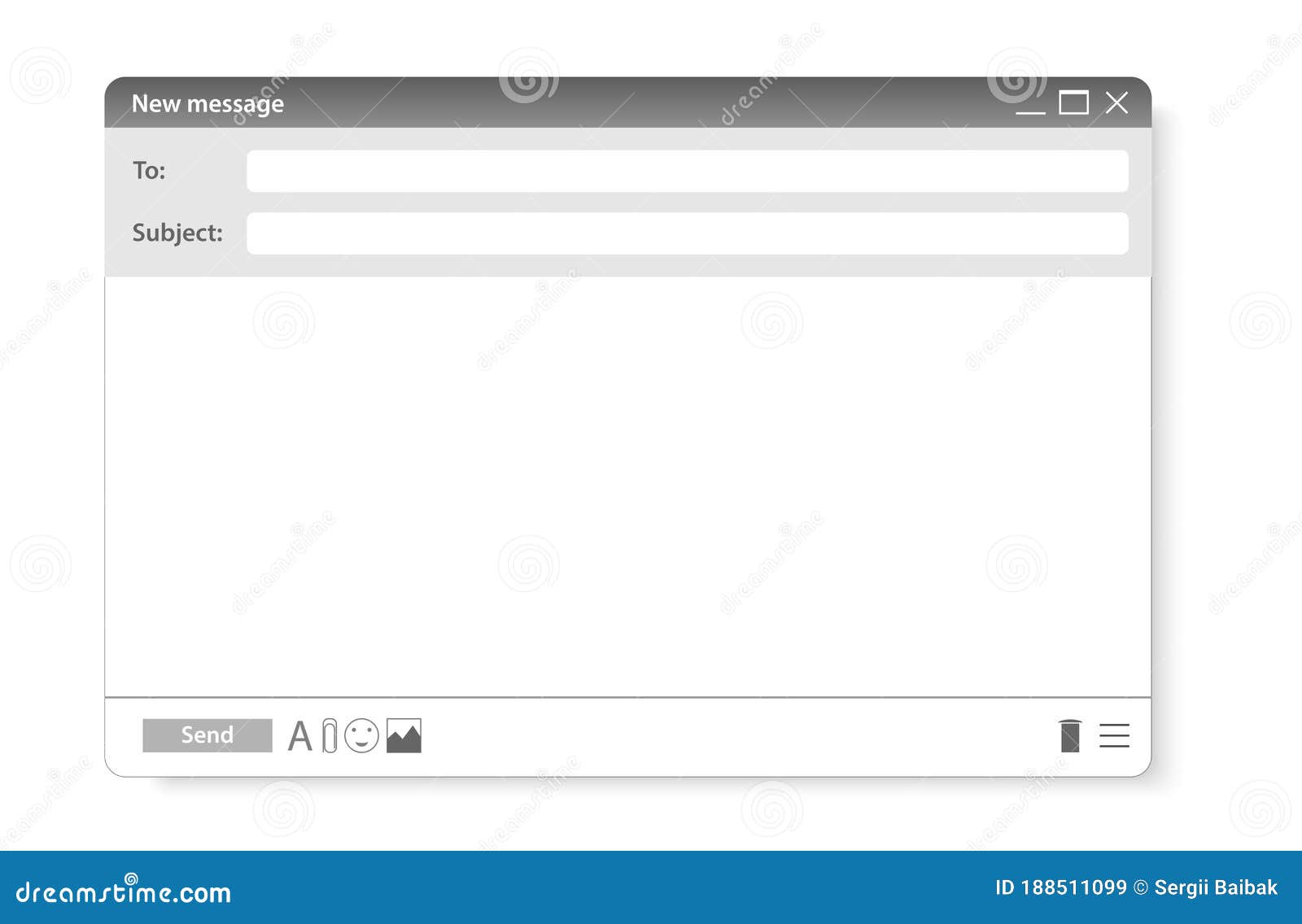 Modern Website Email Page. Site Form Send Element Stock Vector ...