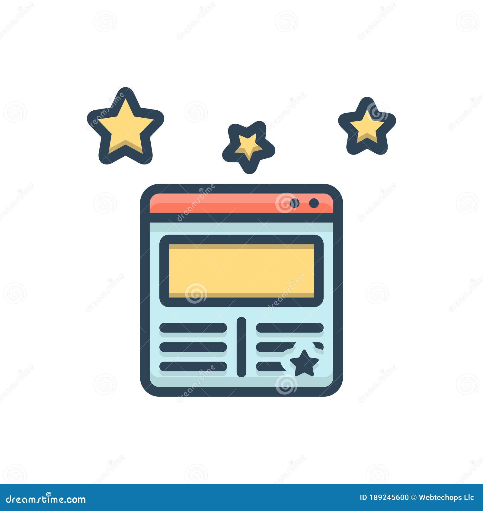 Color Illustration Icon for Modern Website, Beautiful and Stylish Stock ...