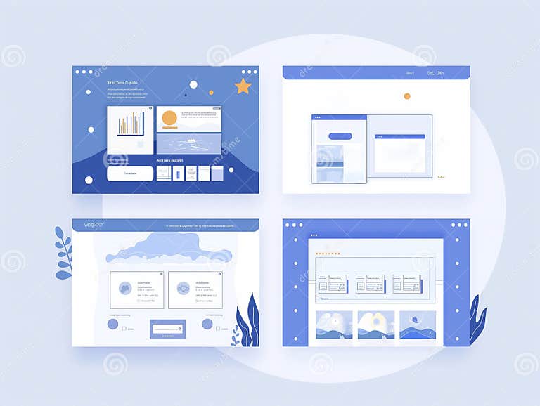 Modern Website Interface Design Concept Stock Illustration ...