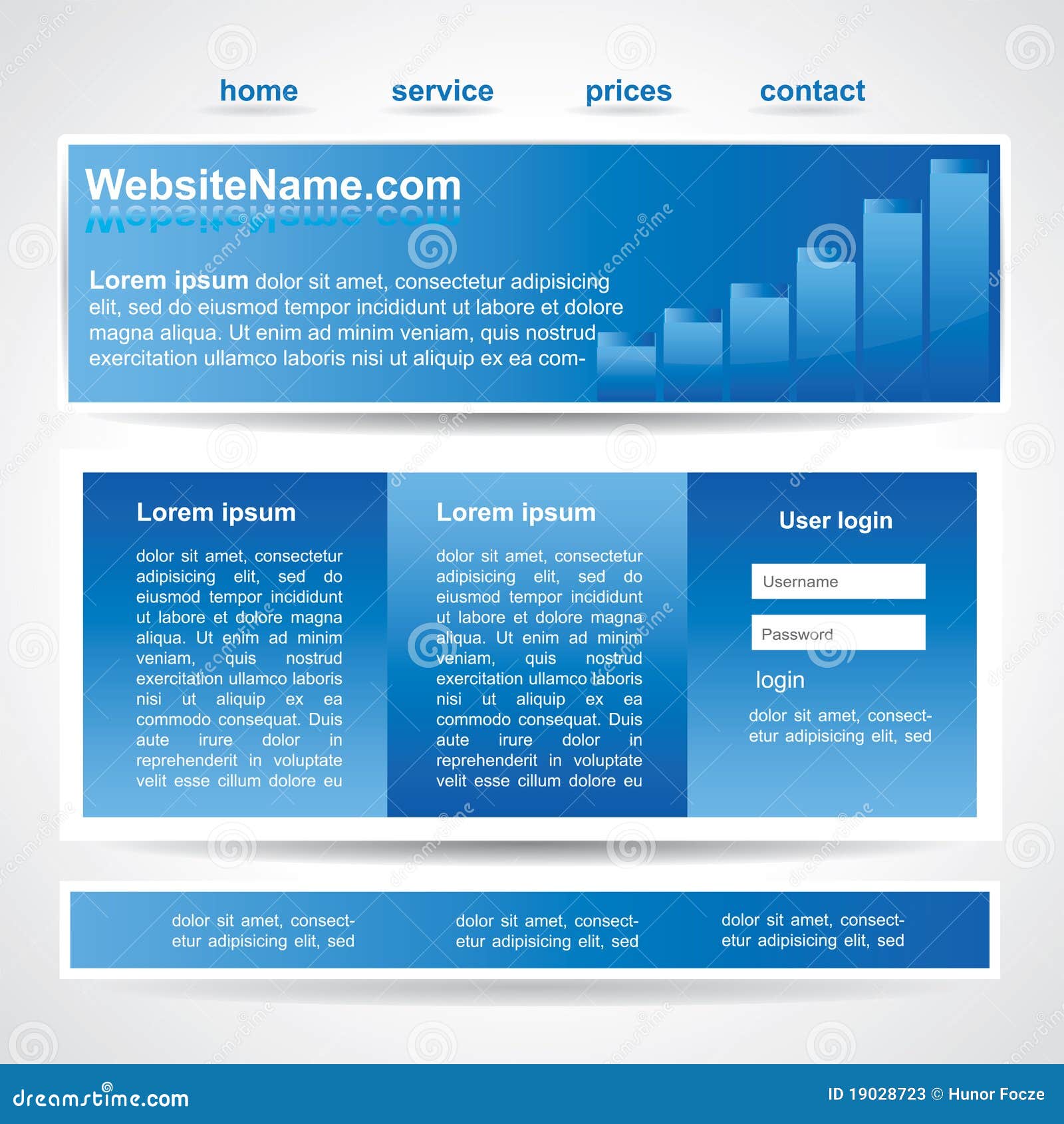 Modern website template stock vector. Illustration of frame - 19028723