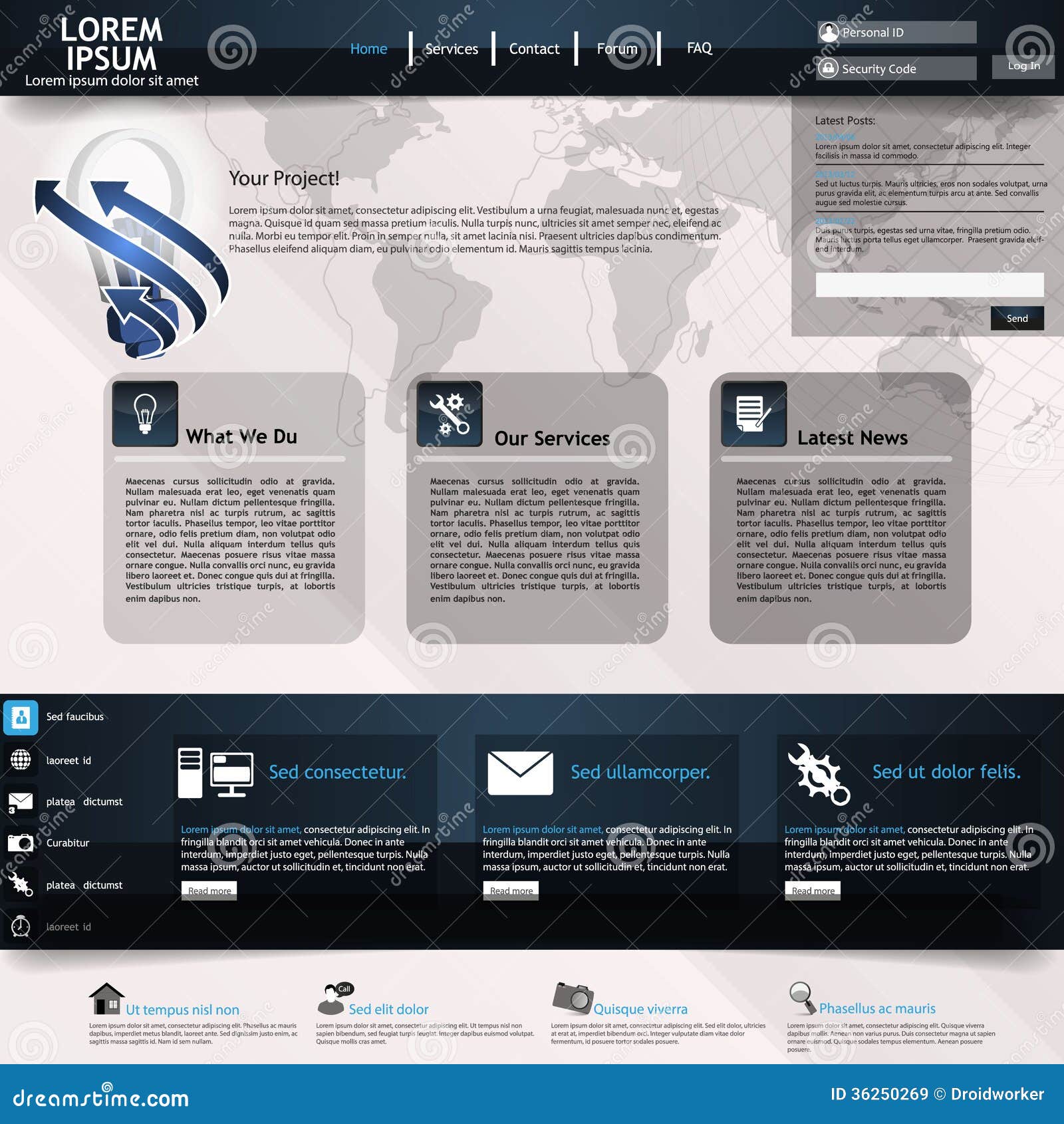 Modern Website template stock vector. Illustration of creative - 36250269