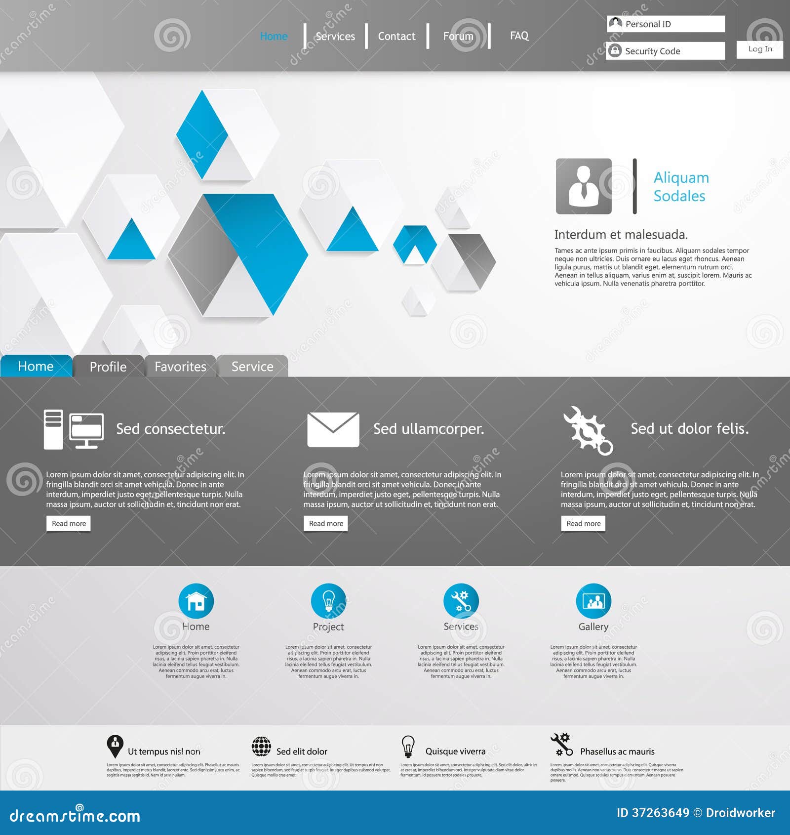 Modern Website Template stock vector. Illustration of elegant - 37263649