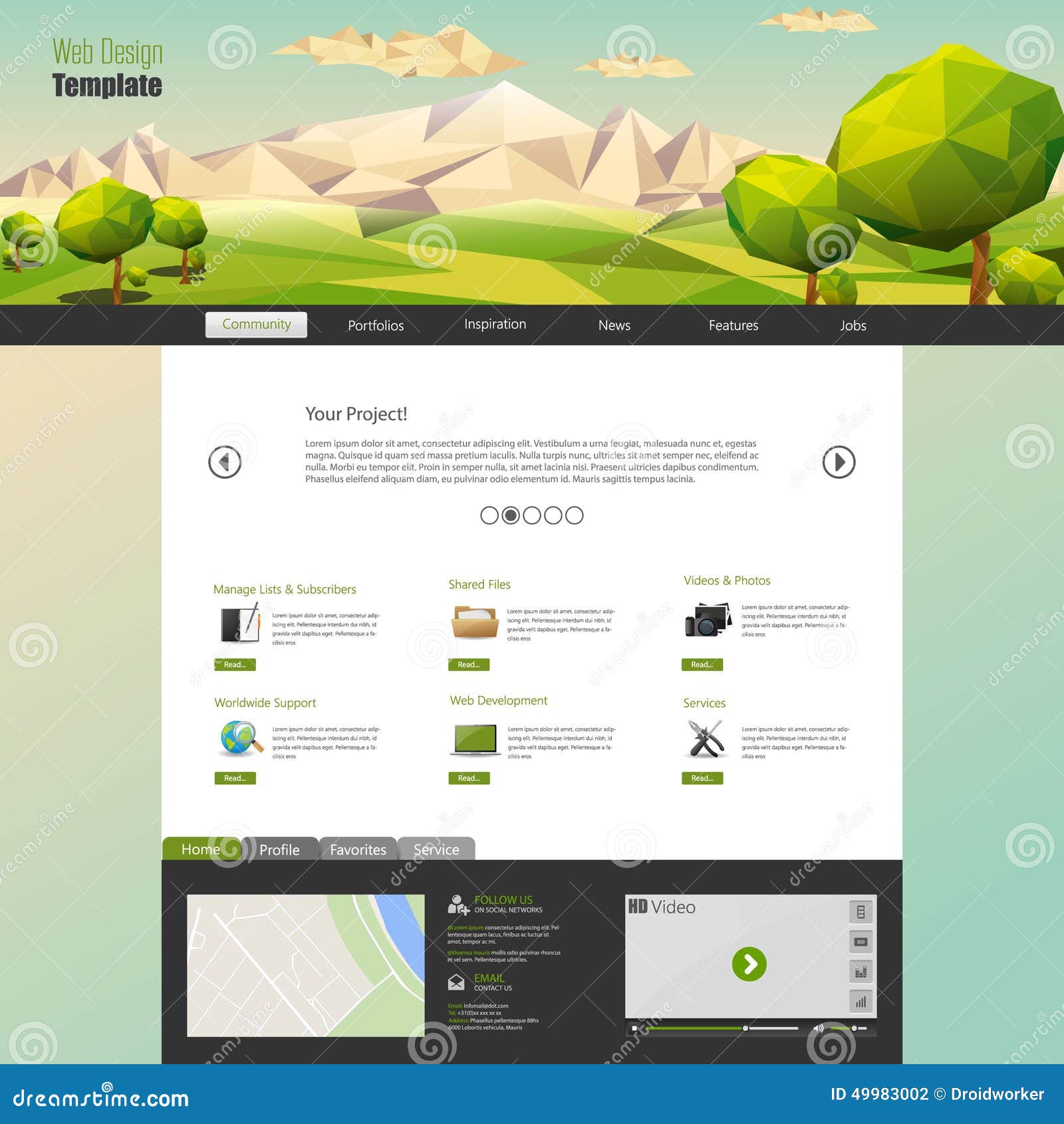 Modern Website Template stock vector. Illustration of home - 49983002