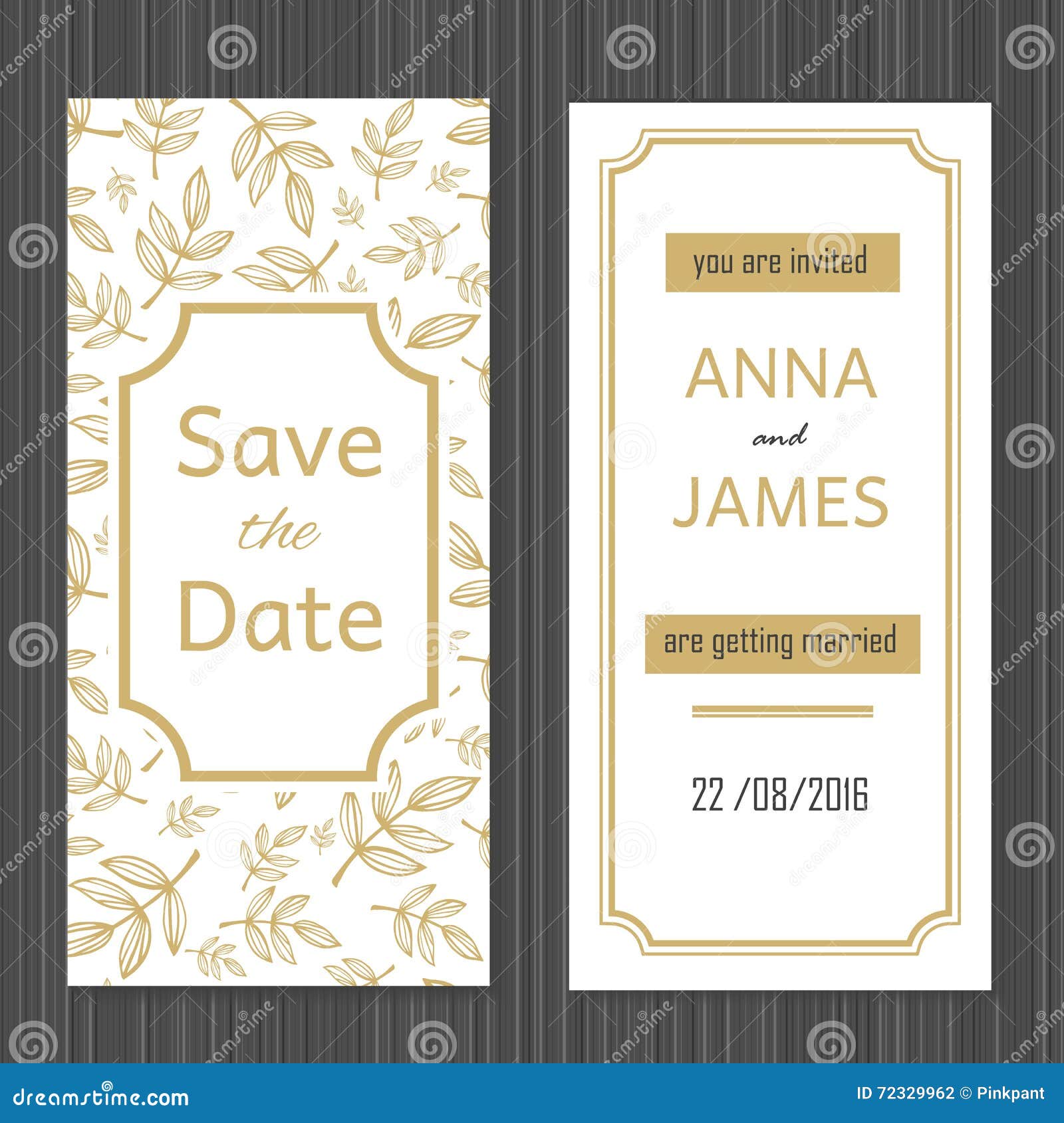 Modern Wedding Invitation with a Abstract Design. Stock Vector ...