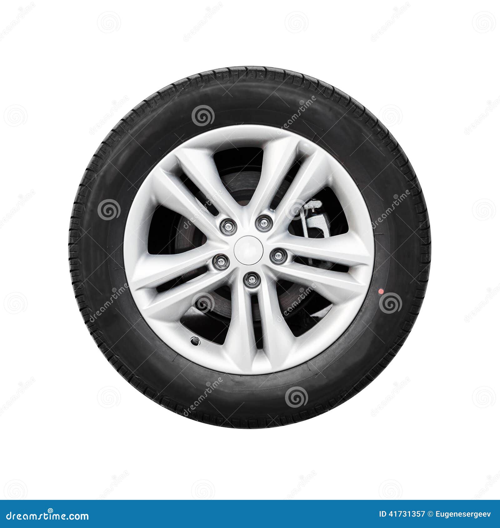 Modern Wheel Isolated on White Stock Image - Image of design, chrome ...