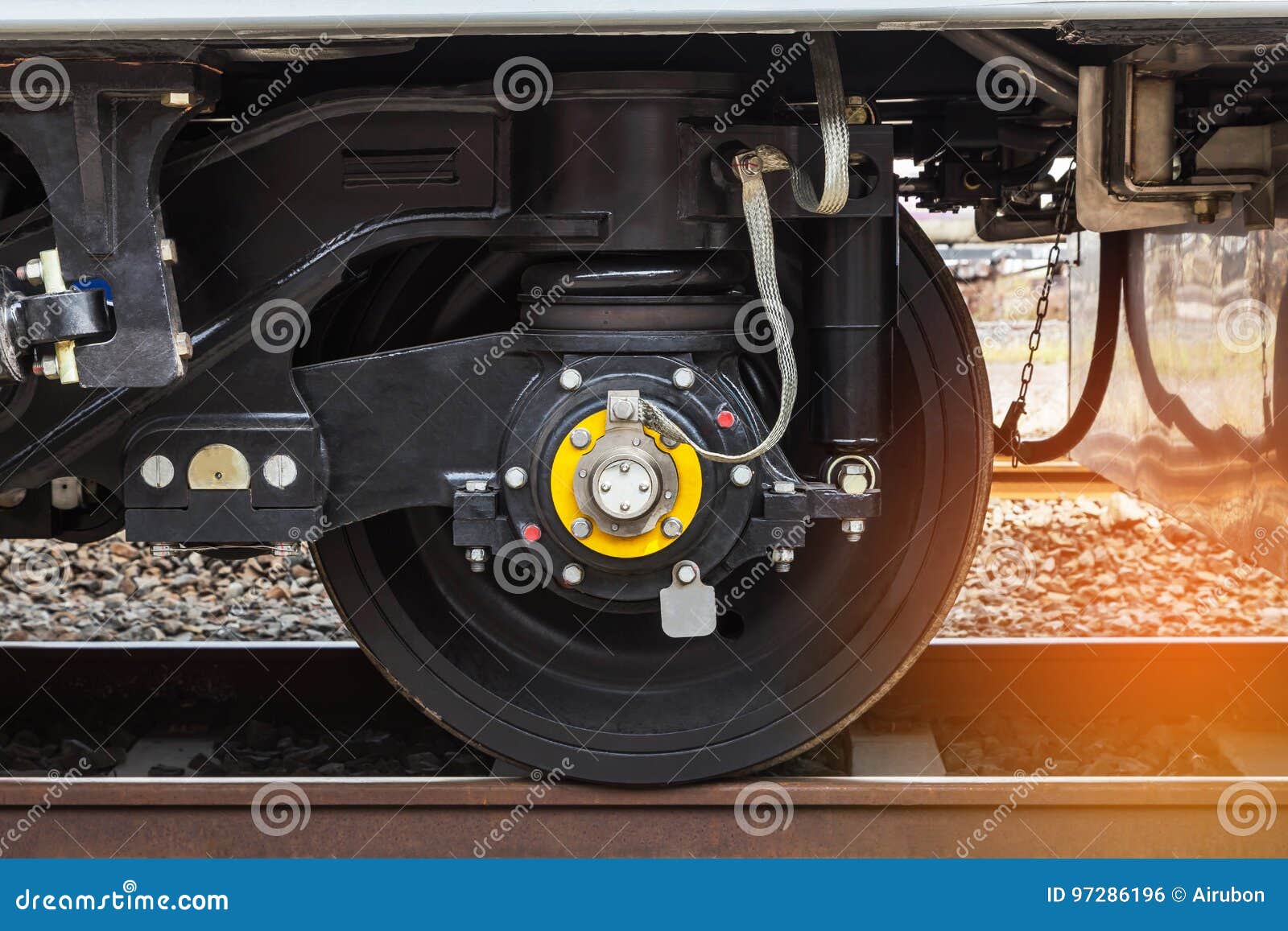 A Cog Wheel Train Traveling On The Mountain Railway From Wengen To ...