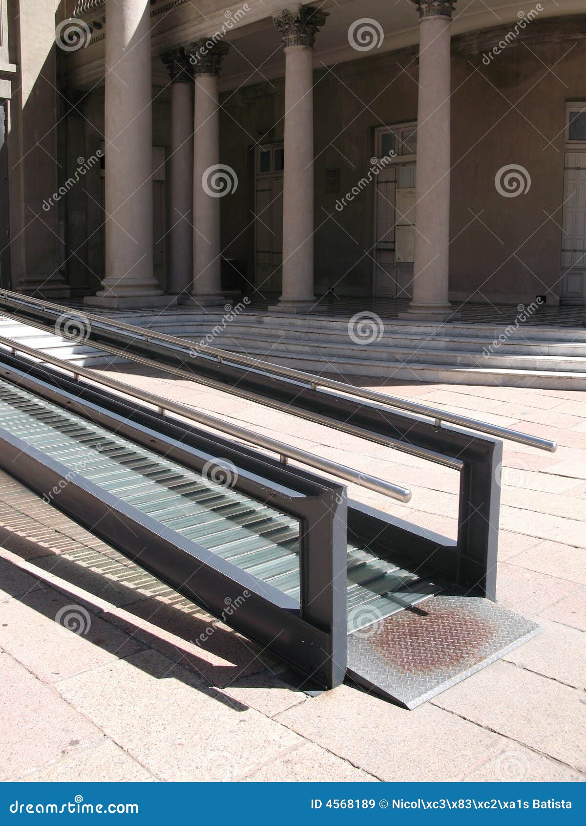 Modern wheelchair ramp stock image. Image of echelons - 4568189