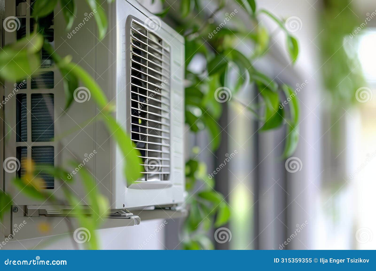Modern White Air Conditioner Controller Mockup in Bright Living Room ...
