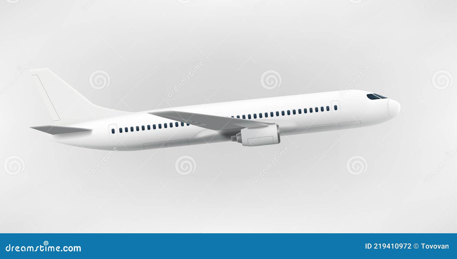 Modern White Airplane Taking Off Stock Vector - Illustration of ...