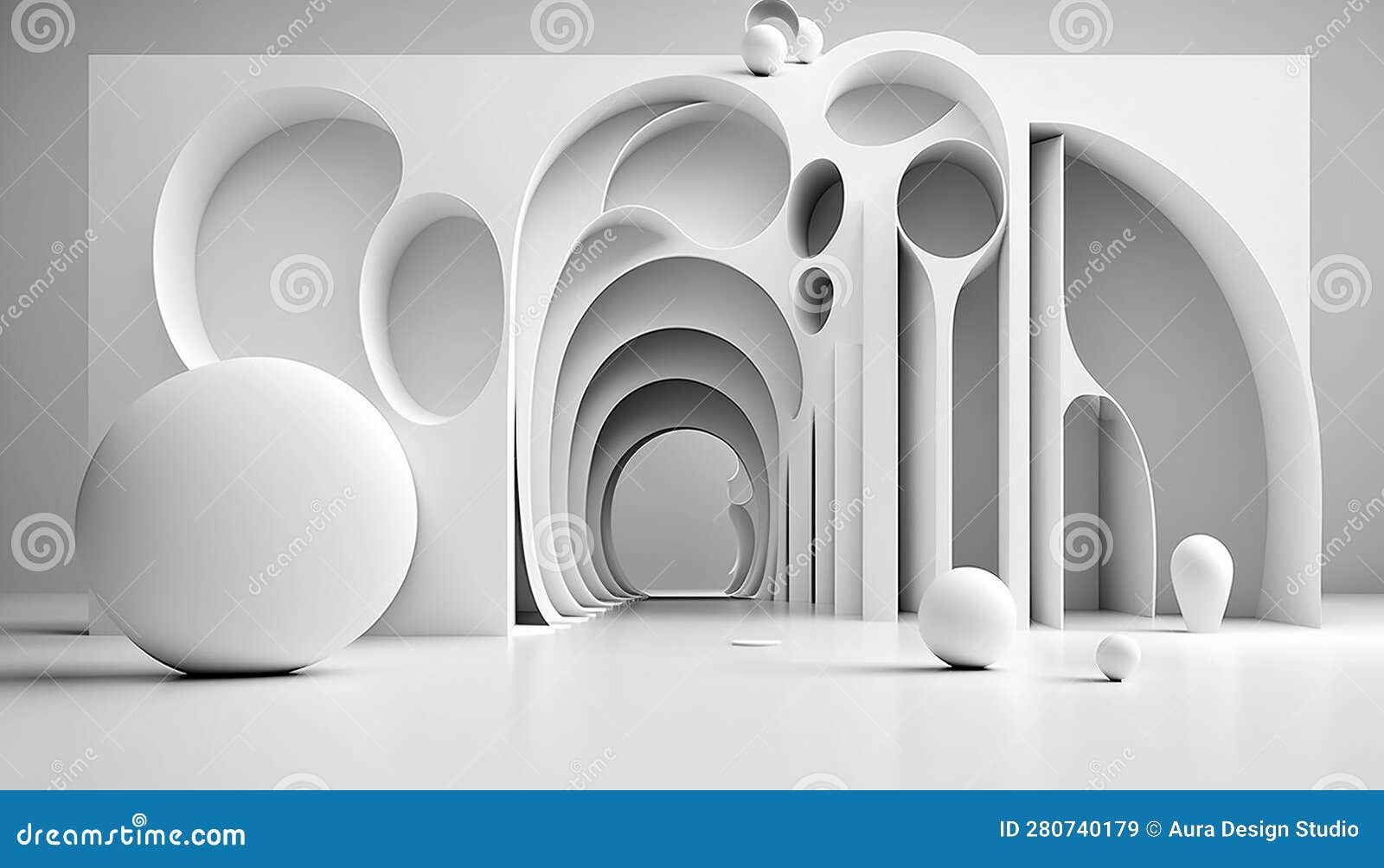 Modern White Background 3d Rendering. Stock Image - Image of blank ...