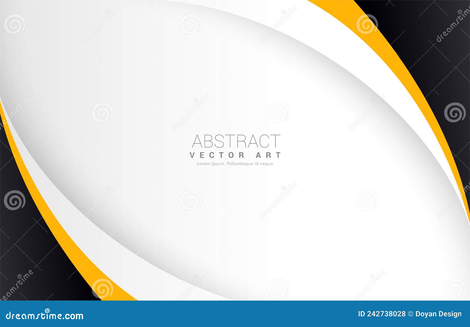 Modern White Background Design with Yellow Theme Stock Vector ...