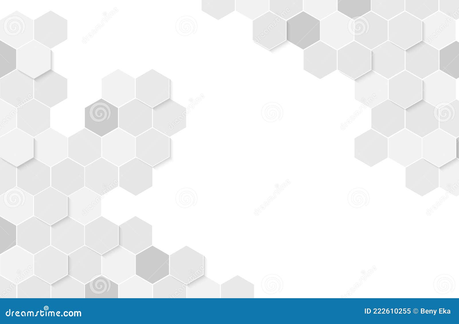 Modern White Background Textured with Abstract Hexagon Pattern Stock ...