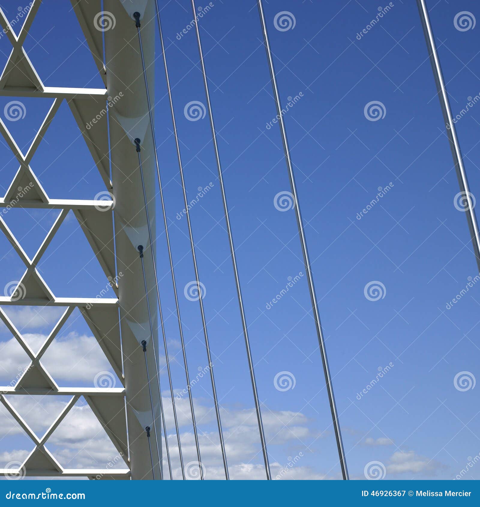 Modern white bridge stock image. Image of metal, contemporary - 46926367