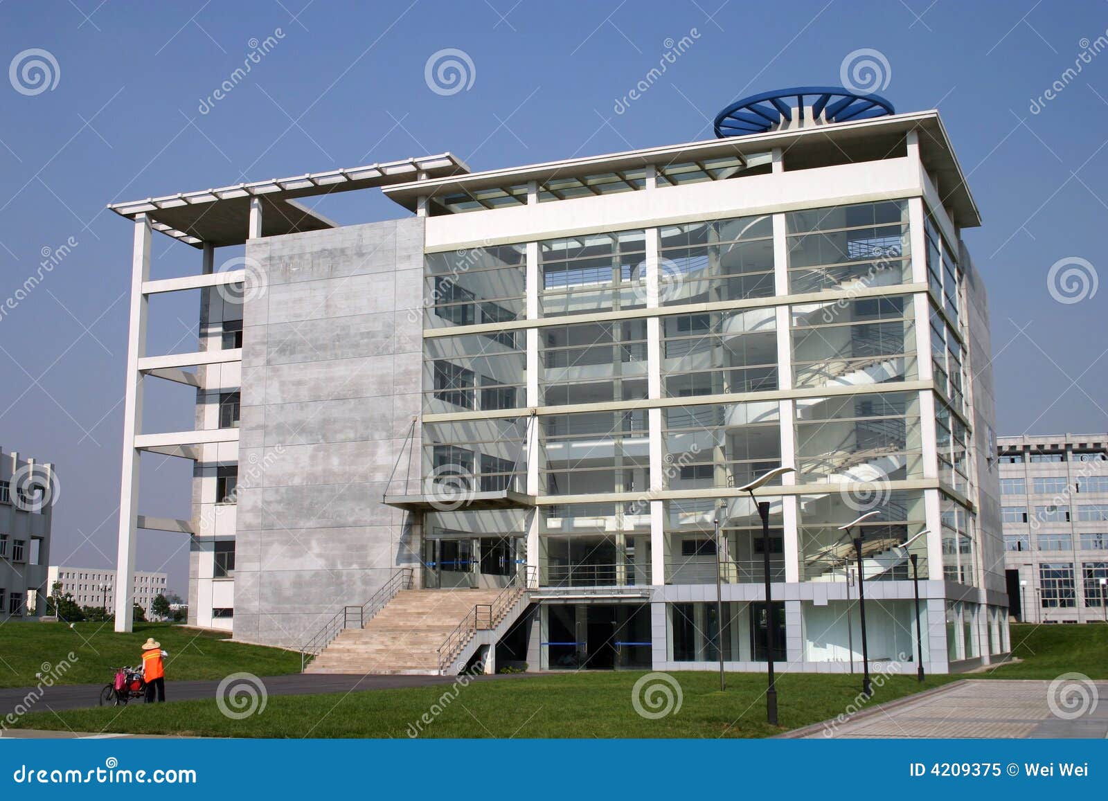 Modern white building stock image. Image of business, exterior - 4209375