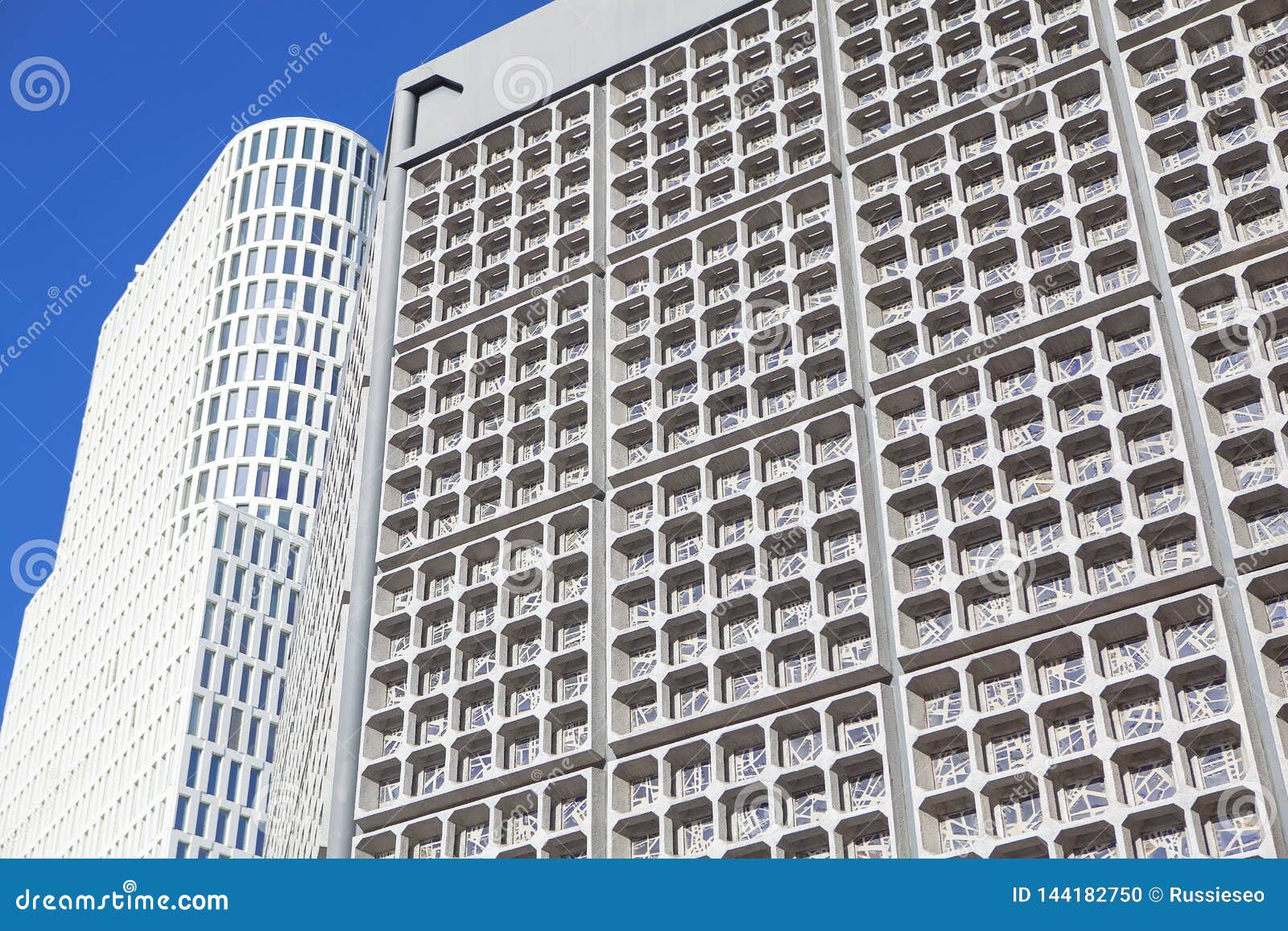 White modern building stock photo. Image of office, estate - 144182750