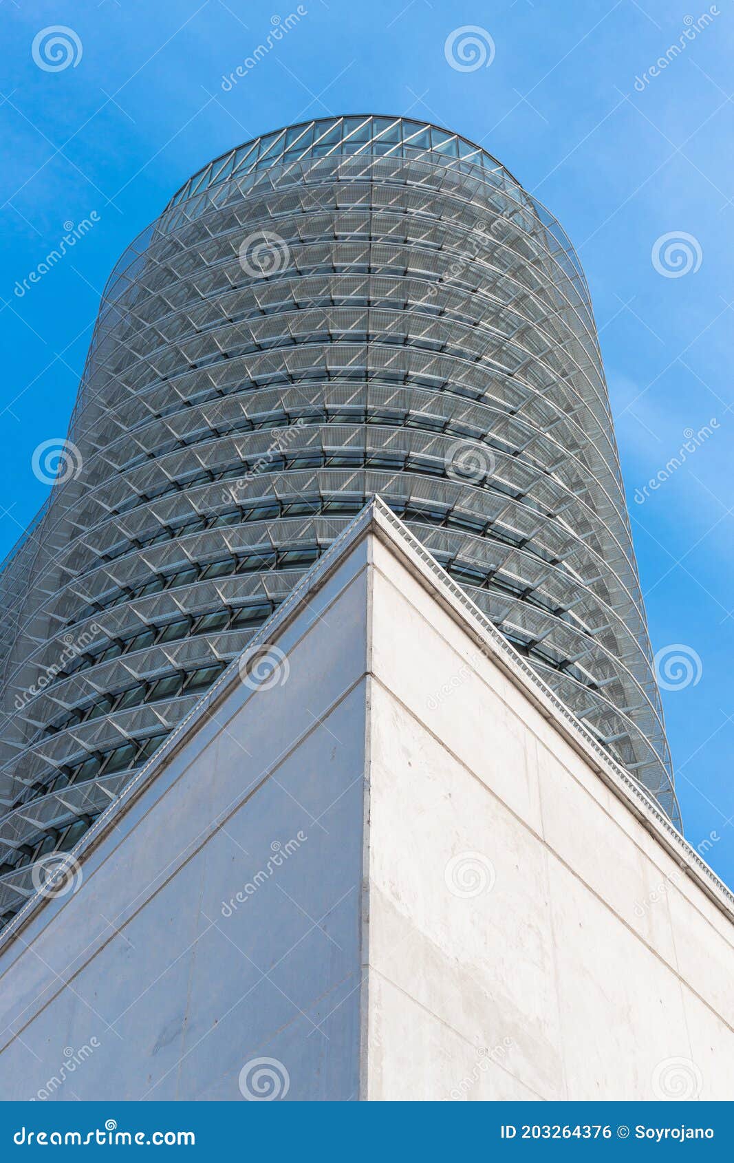 Modern White Building and Office Tower Stock Photo - Image of corner ...