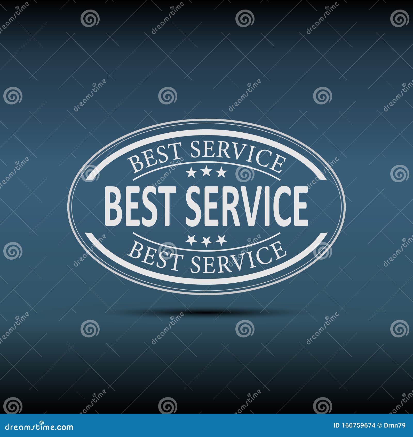 Modern White Best Service Button on a Blue Background Stock Vector ...