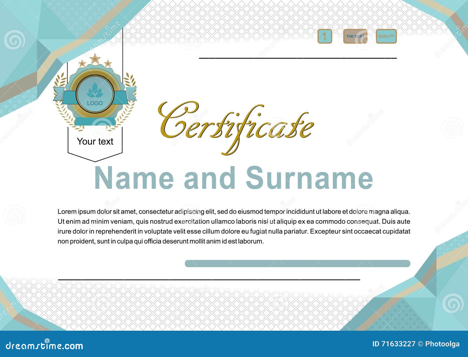 Certificate. Official Document. Official Border. Royalty-Free Stock ...