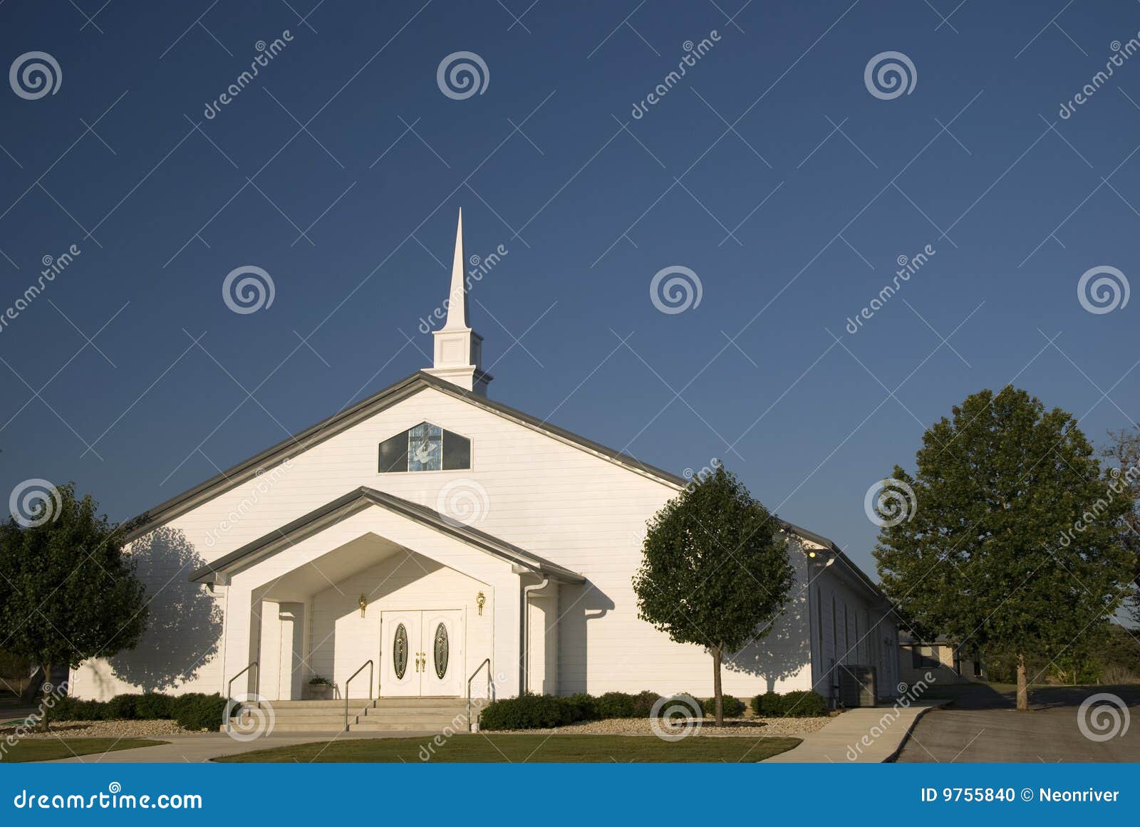 Modern White Church stock photo. Image of architectural - 9755840