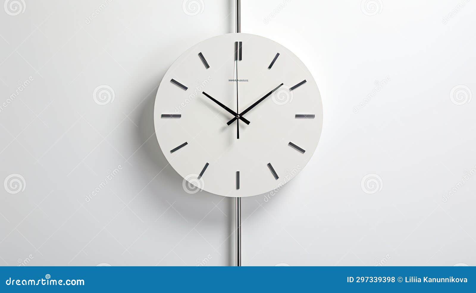 A Modern White Clock on a Pristine White Wall, the Simplicity and ...