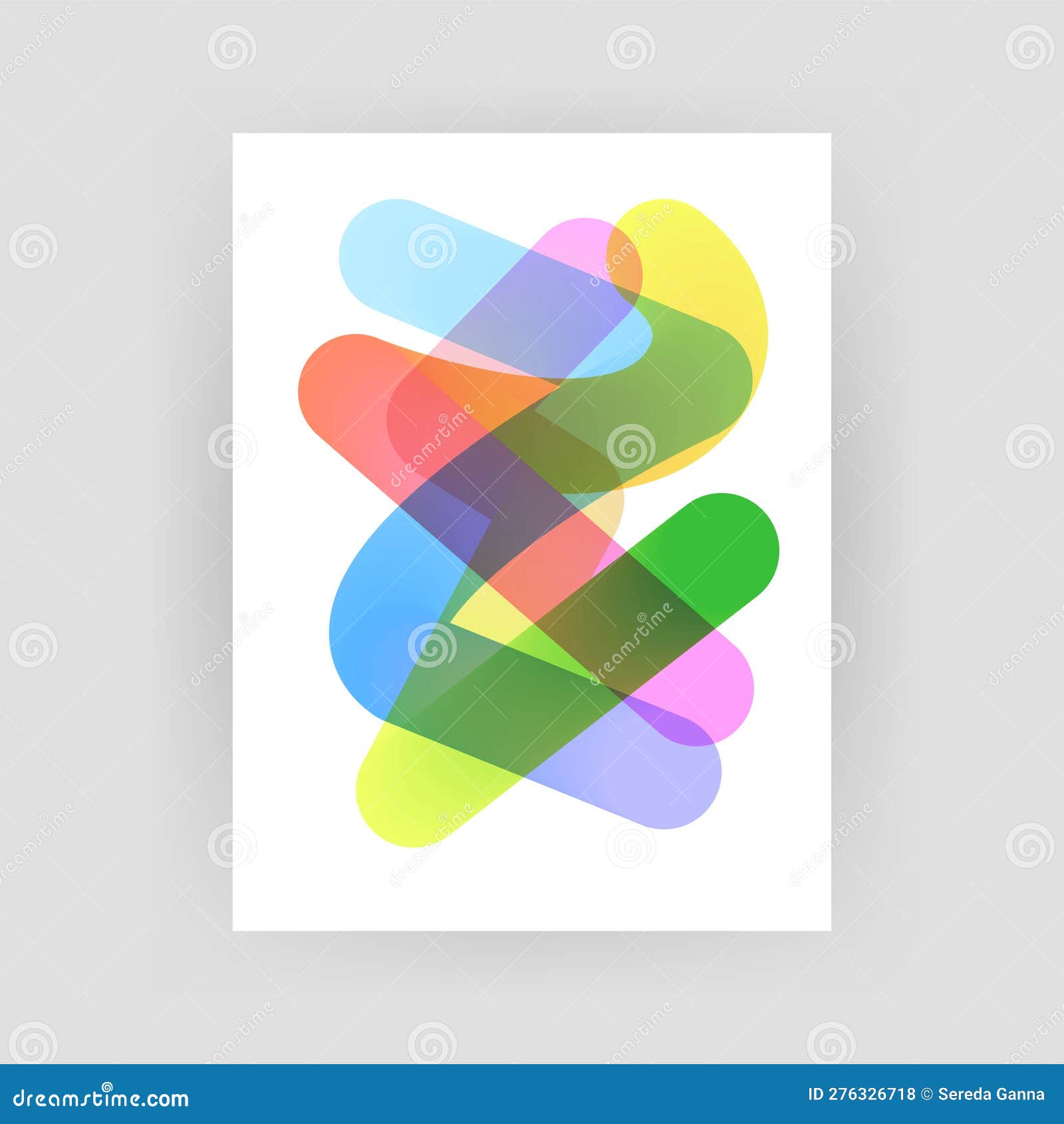 Modern White Colorful Poster Stock Vector - Illustration of bright ...