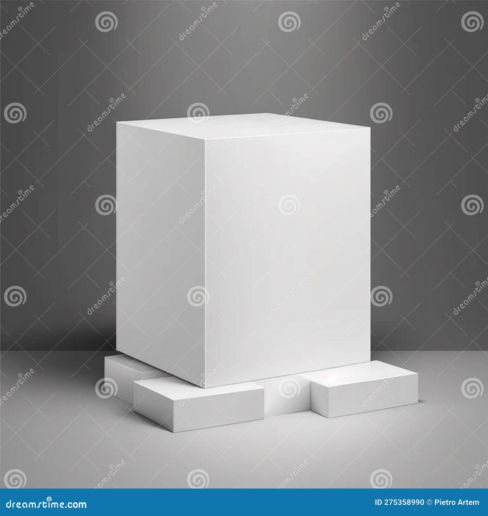 Modern White Cube Podium Stage Isolated, Generative AI Stock ...