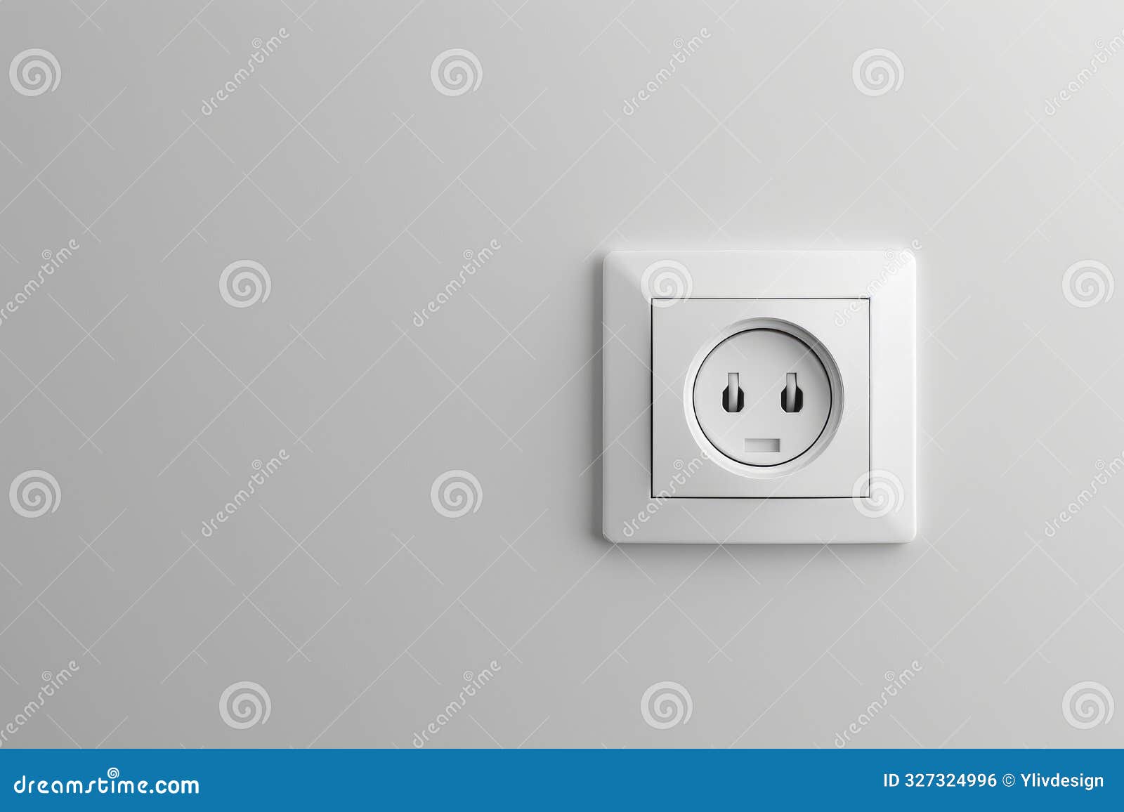 Modern White Electrical Outlet on Wall Stock Photo - Image of safety ...