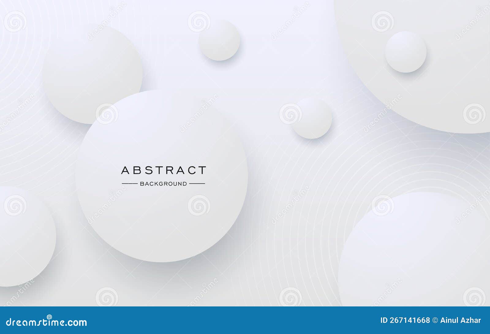Modern White Gray Circle Ball 3d Style Papercut Background. Stock ...
