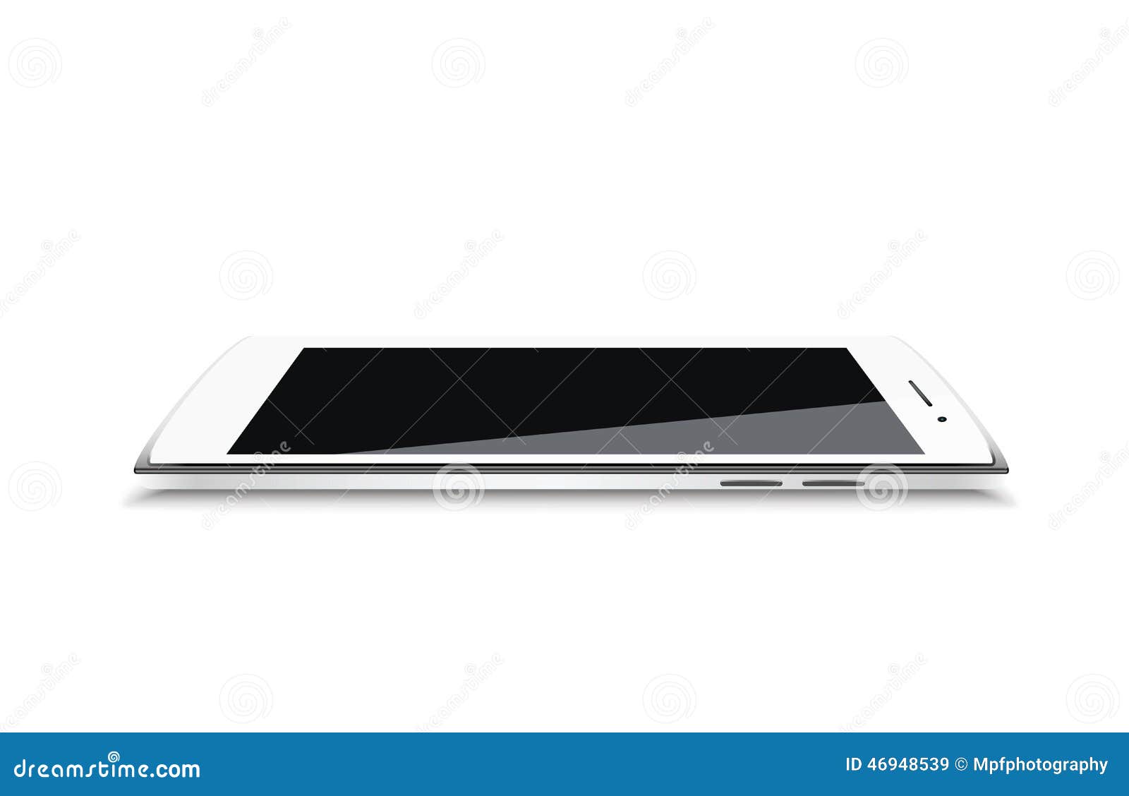 Modern White Highly Detailed Vector Smartphone Top View Stock Vector ...