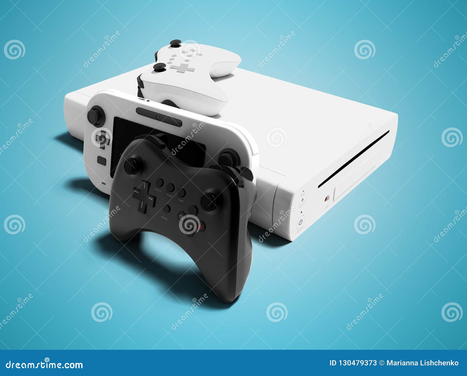 Modern White Joysticks with Video Game Console and Portable Game Stock ...