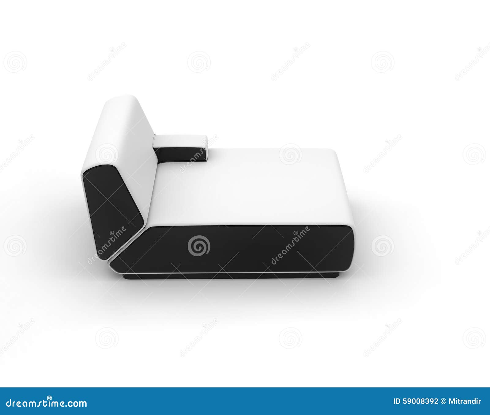 Modern White Lounge - Top View. Stock Photo - Image of cathedra, chair ...