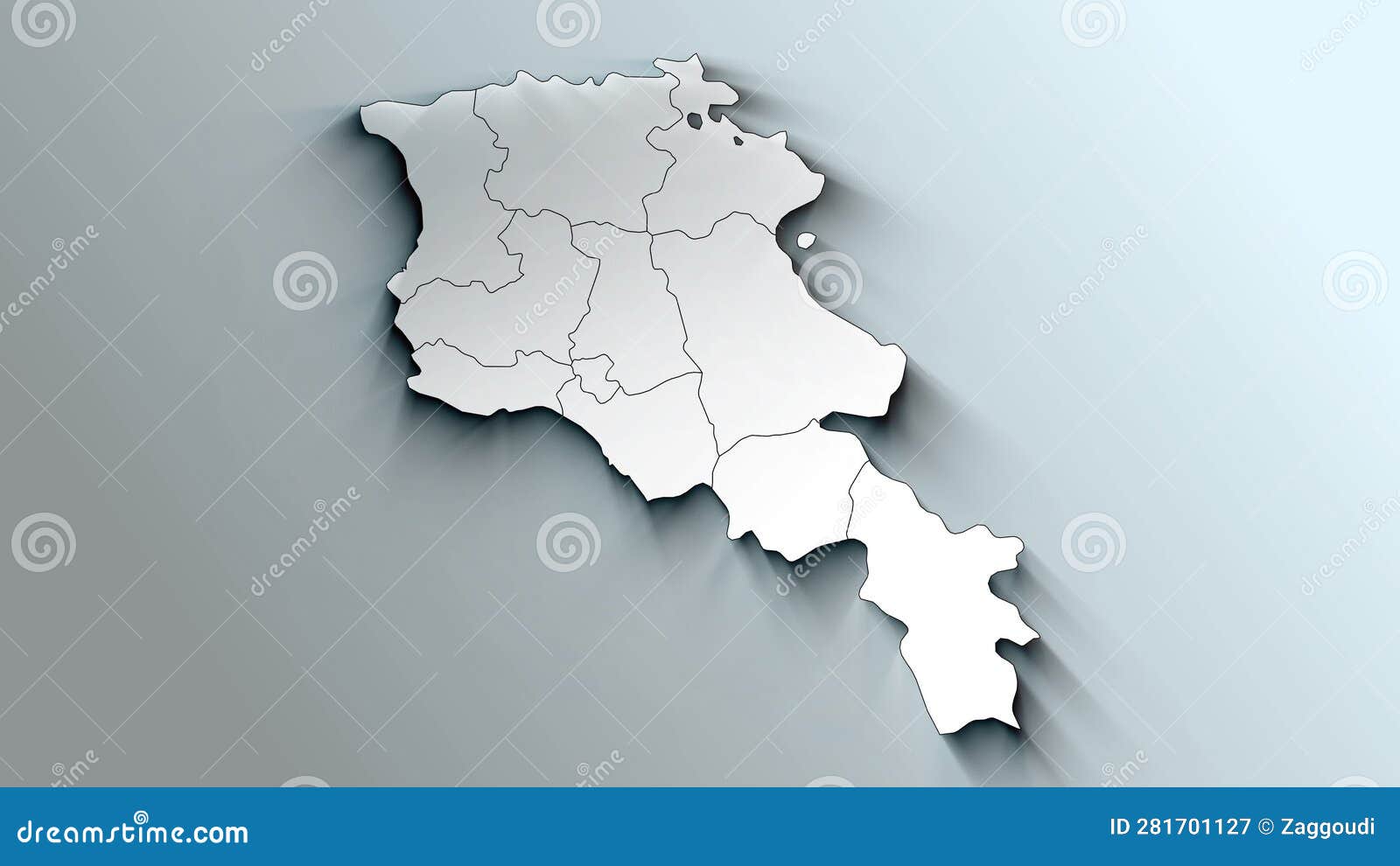 Modern White Map of Armenia with Provinces Stock Video - Video of ...