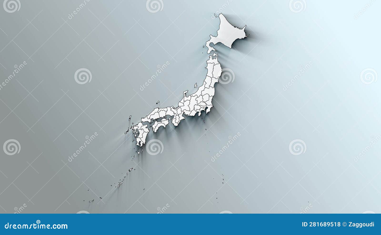 Modern White Map of Japan with Prefectures Stock Footage - Video of ...