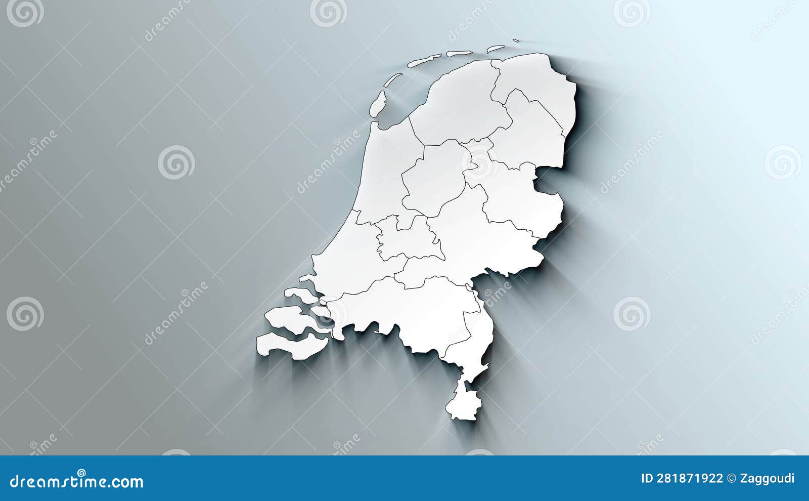 Modern White Map of Netherlands with Provinces Stock Footage - Video of ...