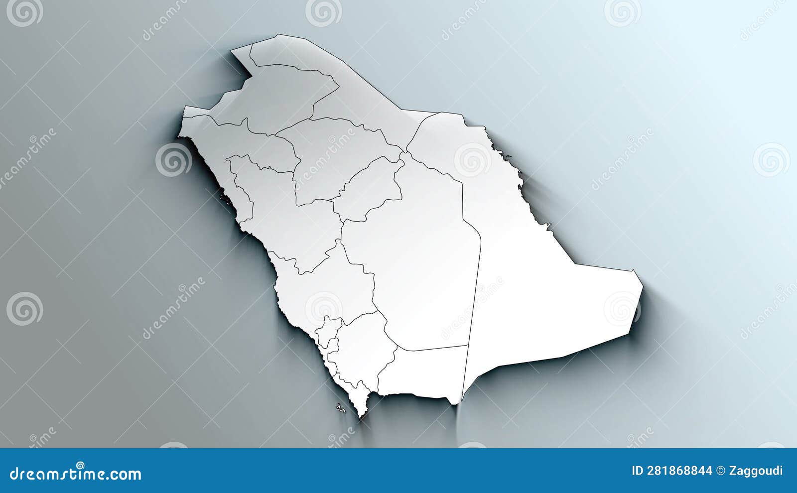 Modern White Map of Saudi Arabia with Regions Stock Footage - Video of ...