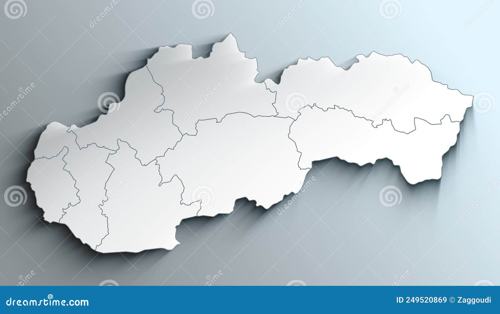Slovakia - Map Of Regions Vector Illustration | CartoonDealer.com ...