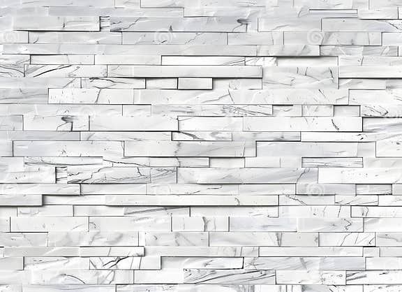 Modern White Marble Brick Wall Texture Background Stock Illustration ...