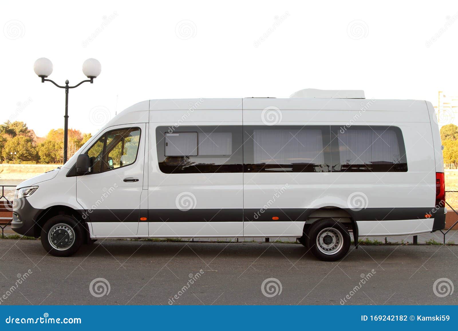 Modern white minibus stock photo. Image of tourism, passenger - 169242182
