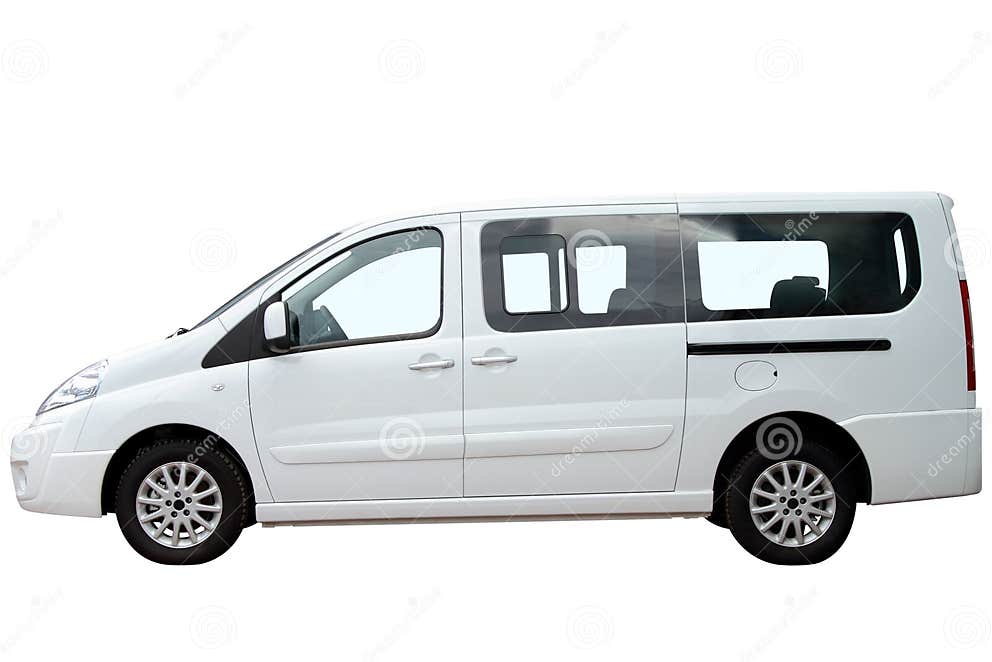 Modern white minivan. stock image. Image of maneuverable - 103560679
