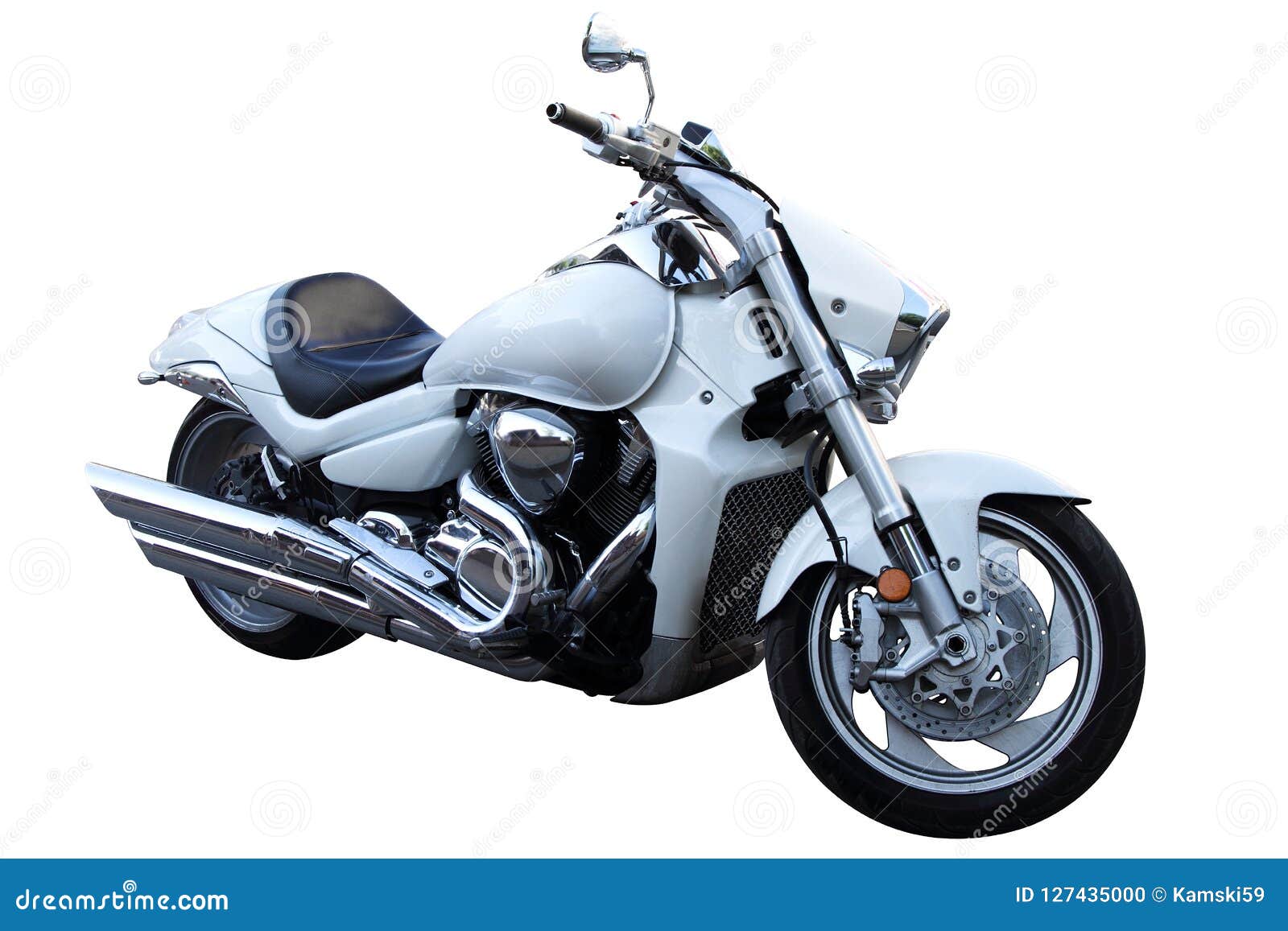 Modern white motorcycle. stock photo. Image of bike - 127435000