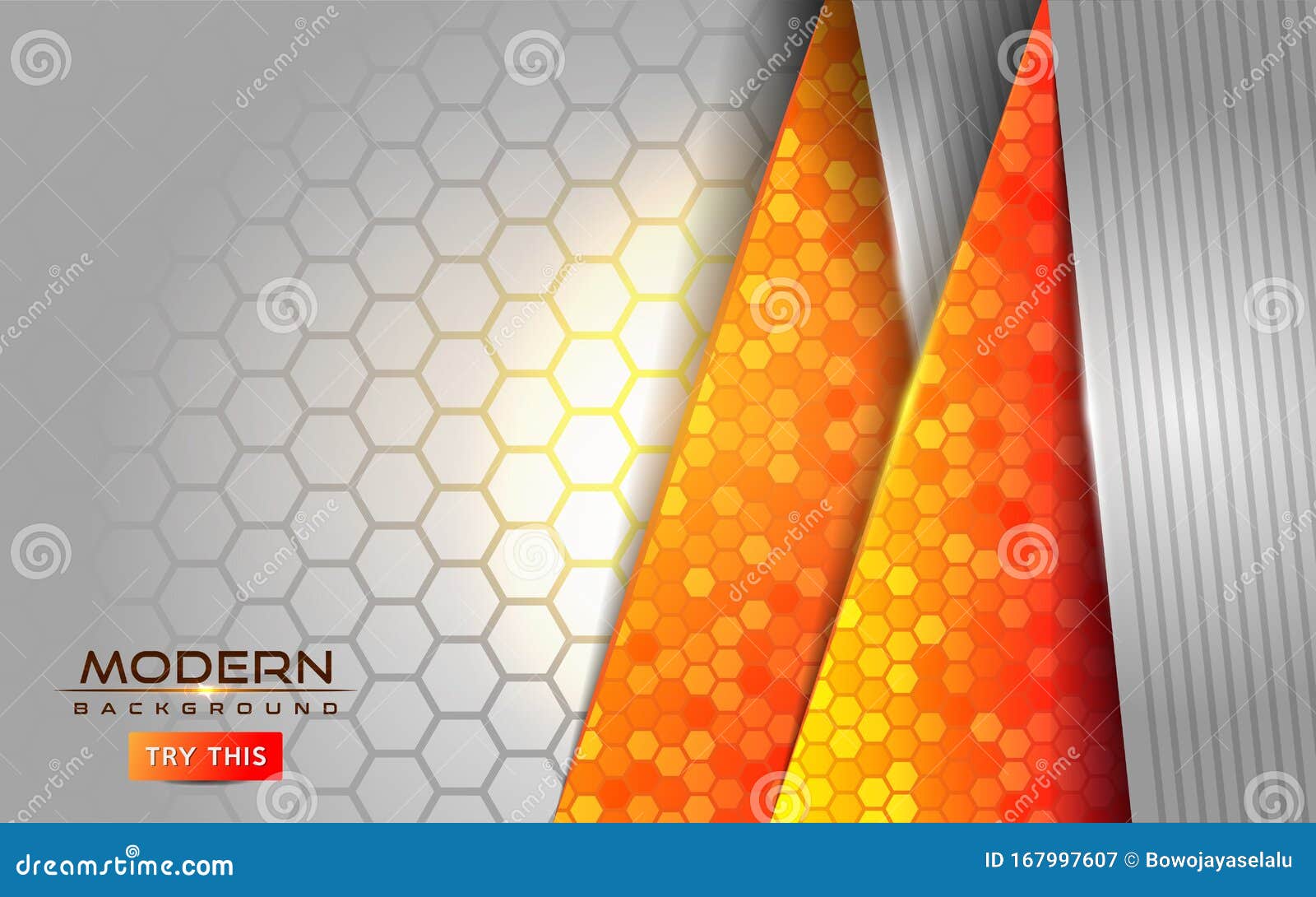 Modern White and Orange Tech Abstract Background with Shinny Lines ...