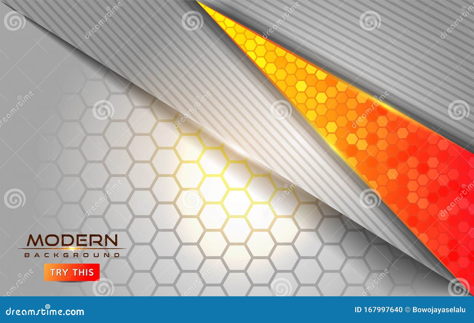 Modern White and Orange Tech Abstract Background with Shinny Lines ...