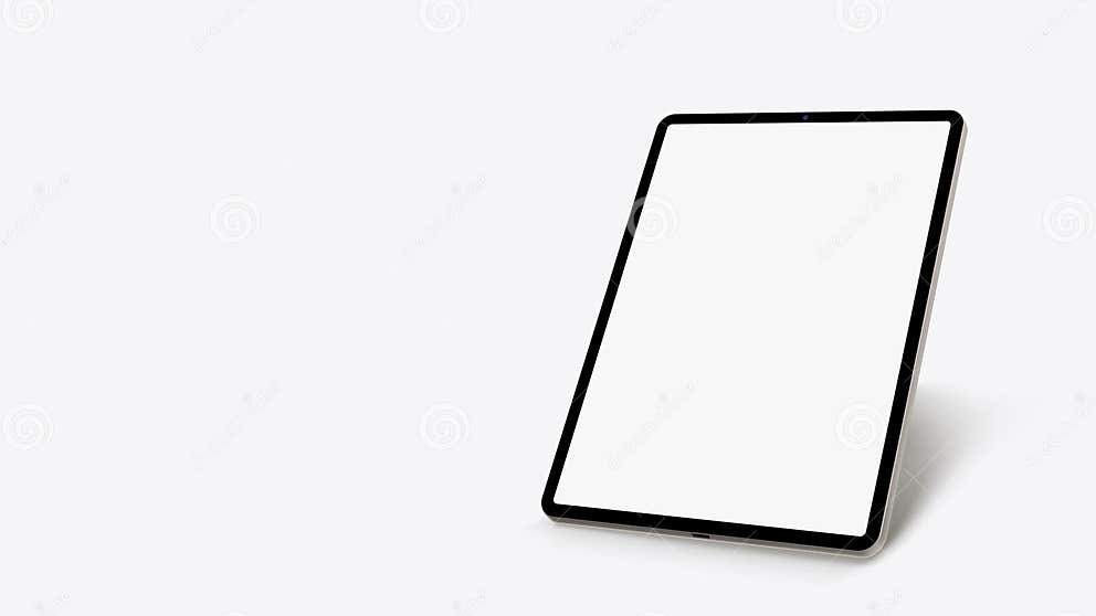 A Modern White Screen in Perspective View Stock Vector - Illustration ...