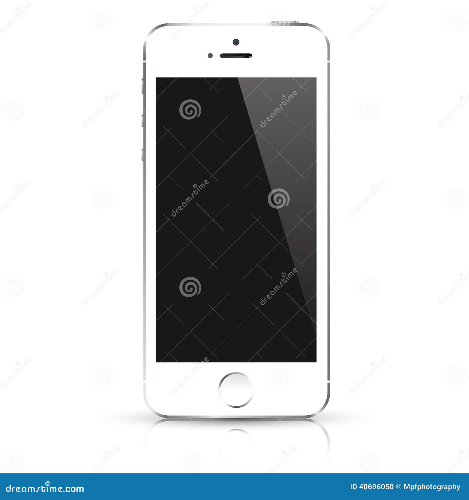 Modern White Smart Phone . Vector Illustra Stock Vector - Illustration ...