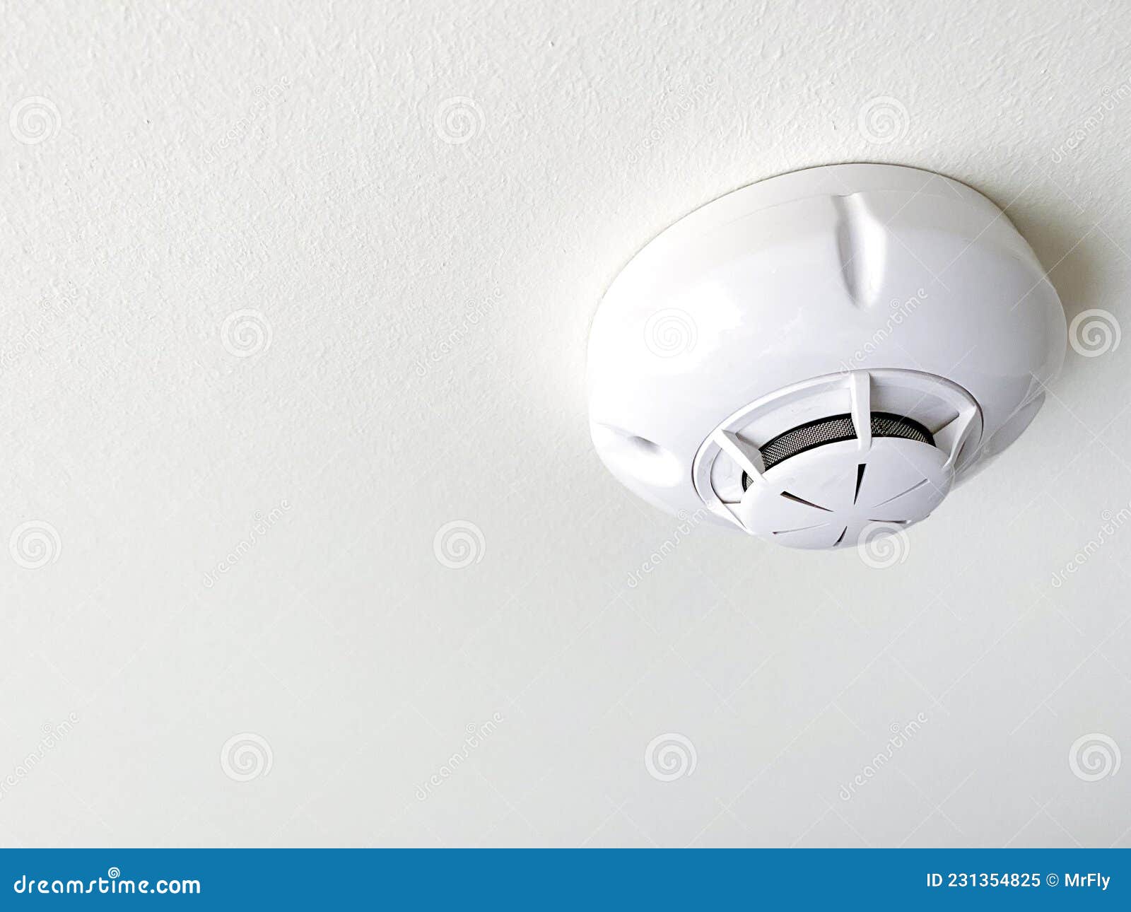 Modern Smoke and Fire Detector on a Ceiling Stock Image - Image of ...